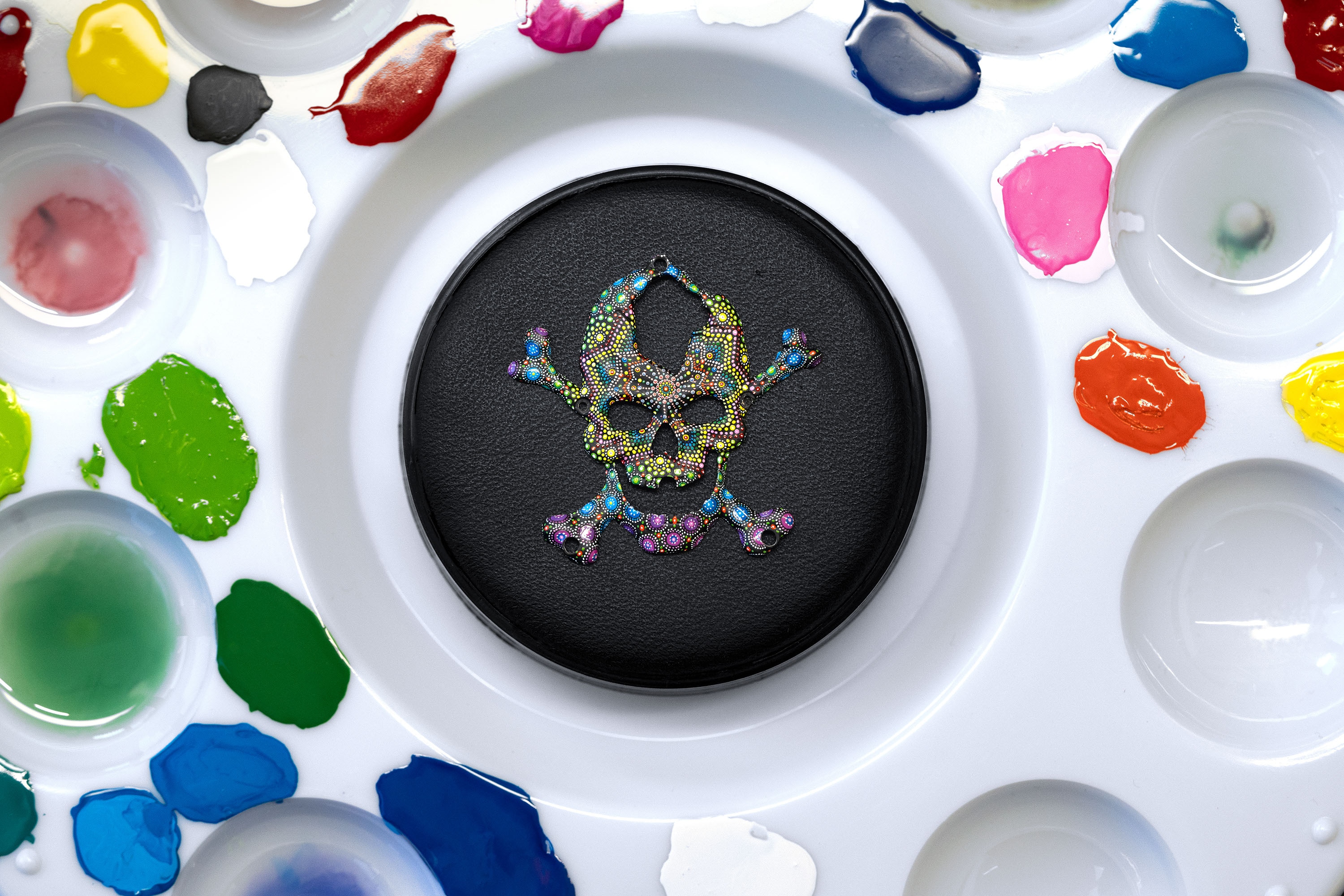 Toubillon Skelet Ceramic - Skull Pointillism | Jaquet Droz